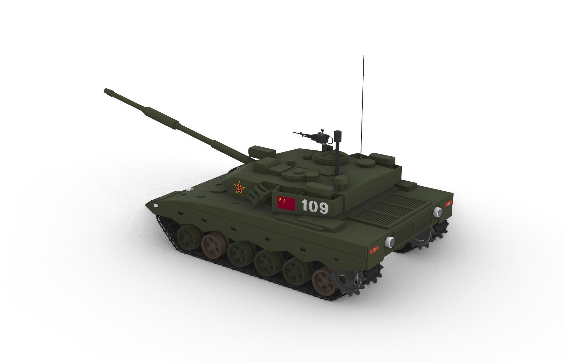 ZTZ-96 Battle Tank 3D model | CGTrader