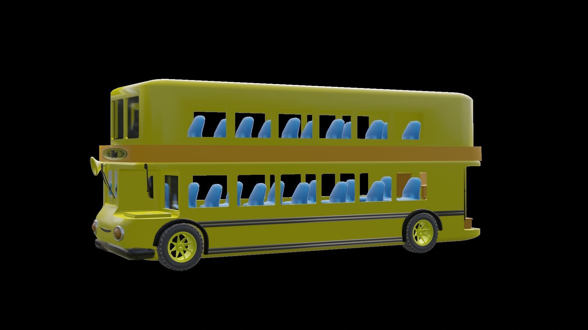 3D model Cartoon Bus VR / AR / low-poly | CGTrader