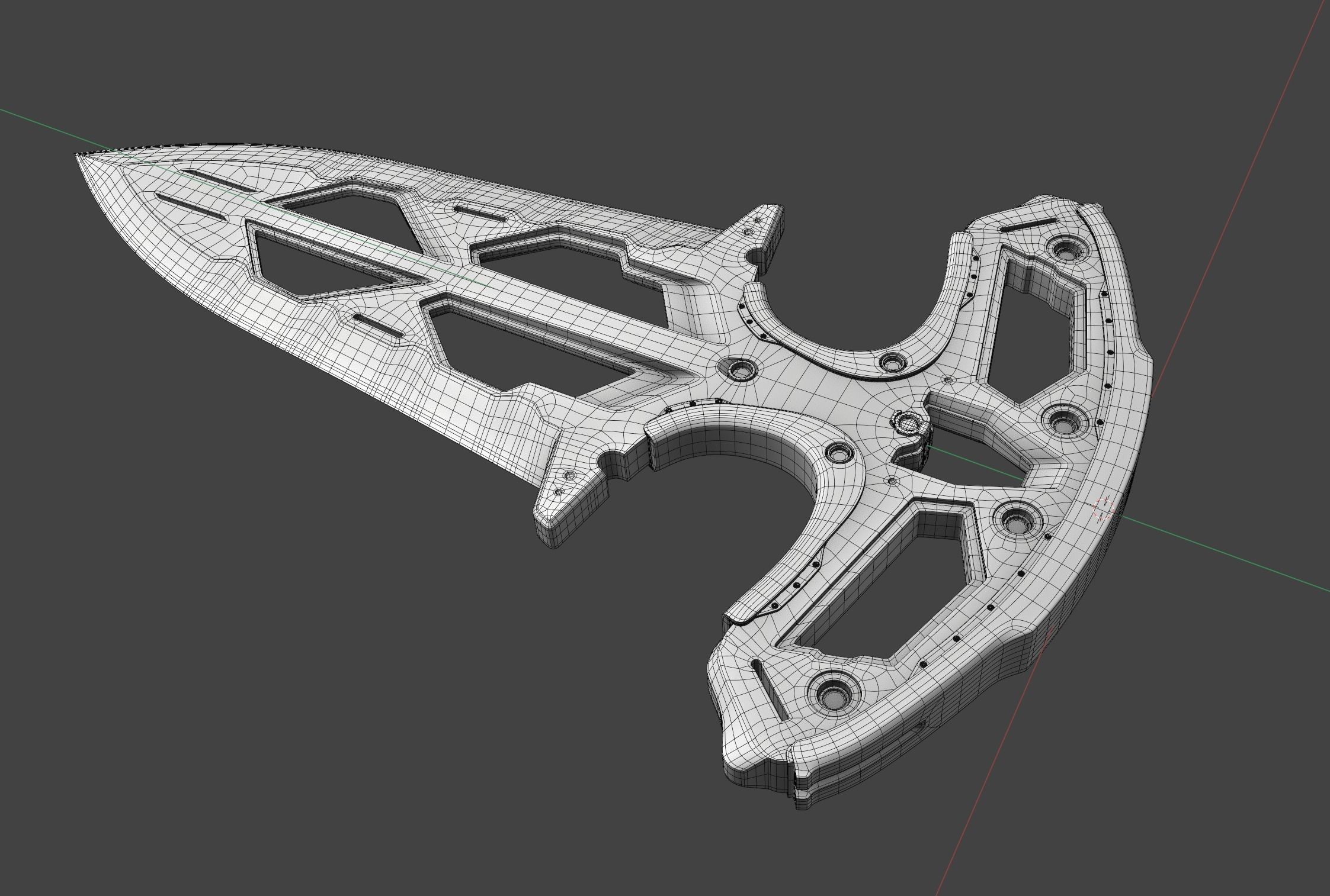 Push Dagger knife 3D model | CGTrader