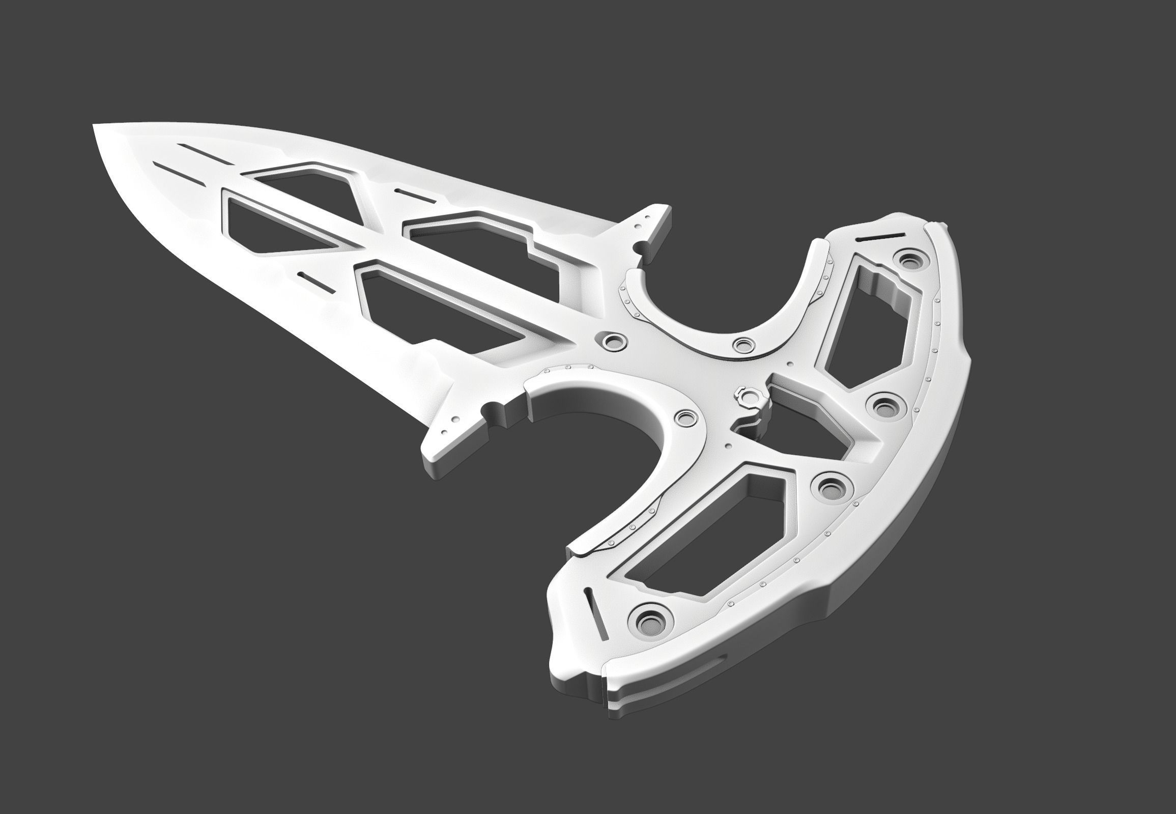 Push Dagger knife 3D model | CGTrader