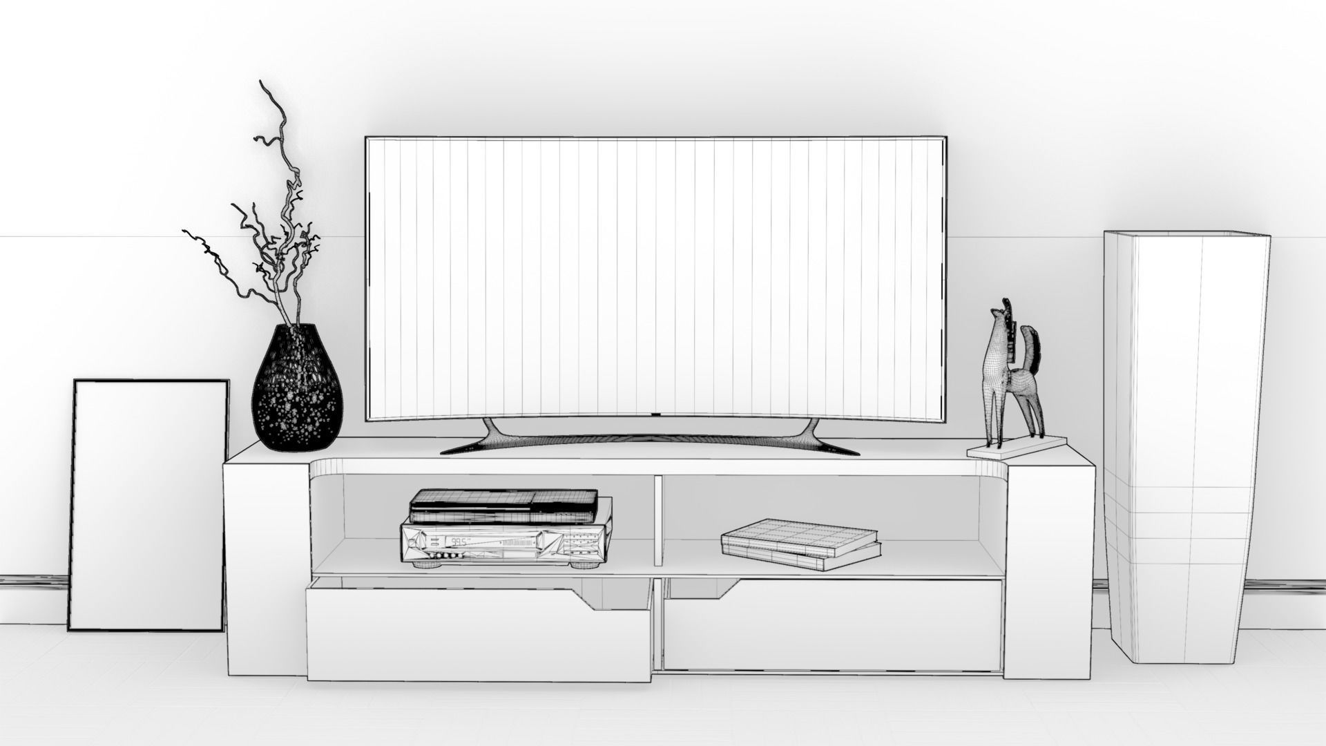 TV stand Modern Tv stand 3D model | CGTrader