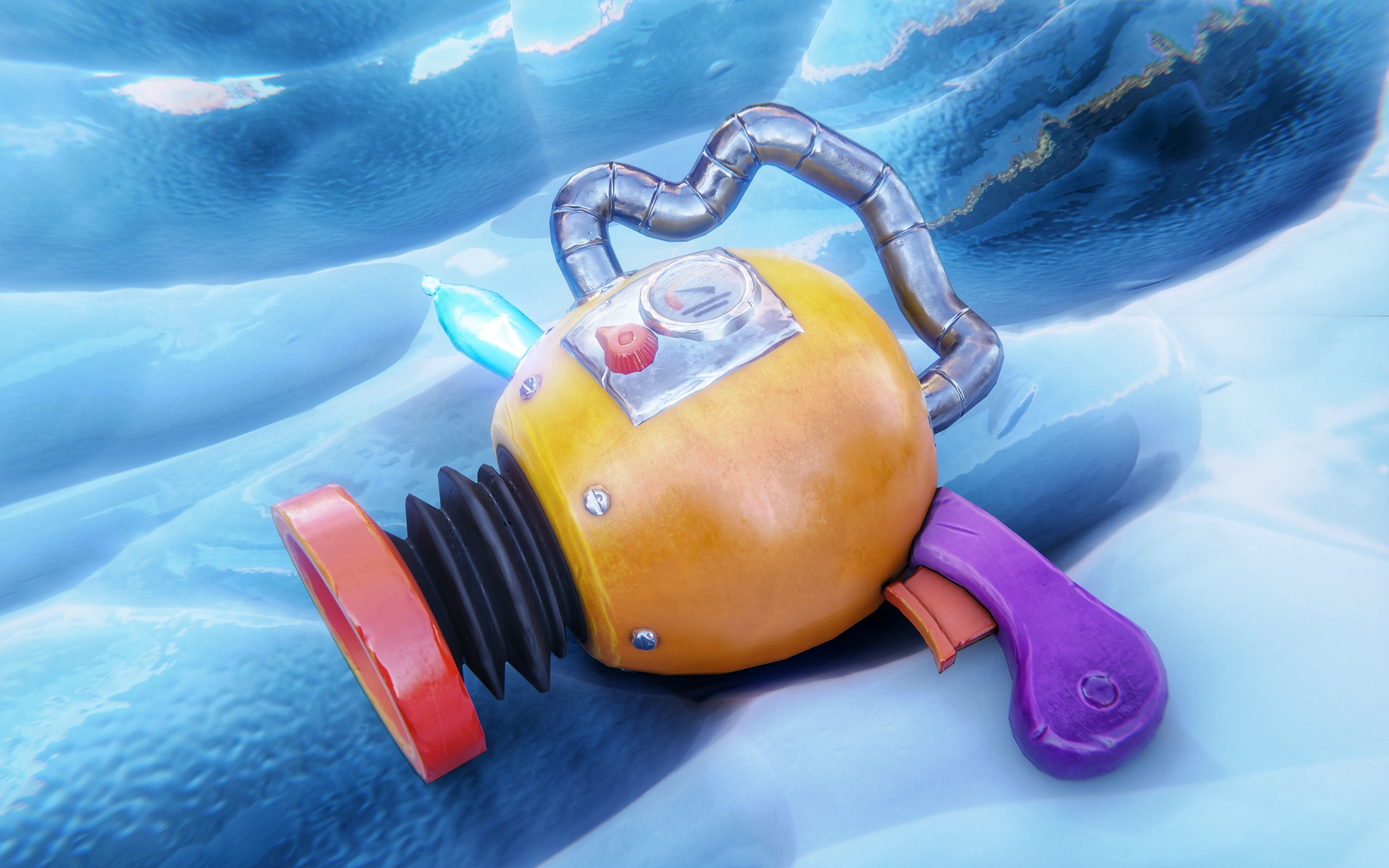 Stylized Pistol - Ice gun 3D model 3D printable | CGTrader