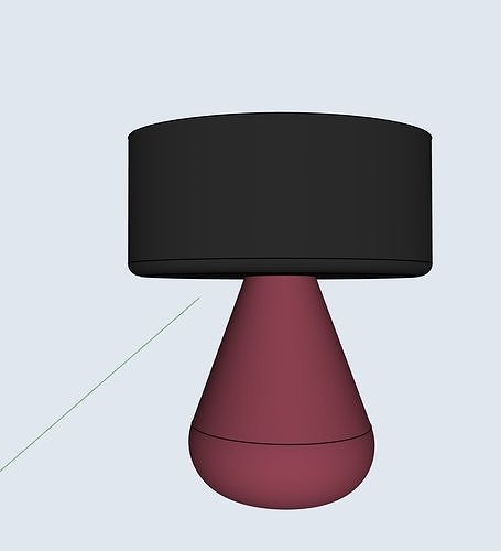 OvalLamp table lamp with shade 3D model 3D printable | CGTrader