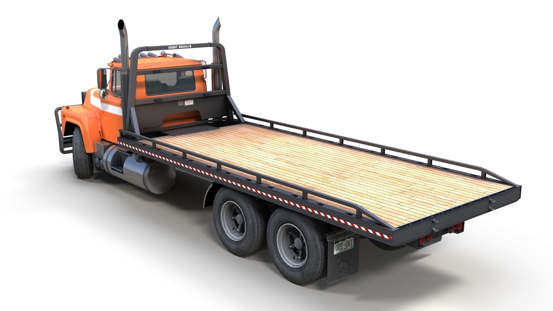 3D model Industrial vintage flatbed truck VR / AR / low-poly | CGTrader