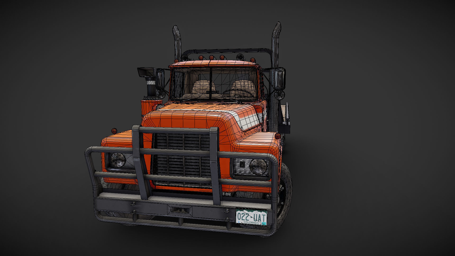 3D model Industrial vintage flatbed truck VR / AR / low-poly | CGTrader