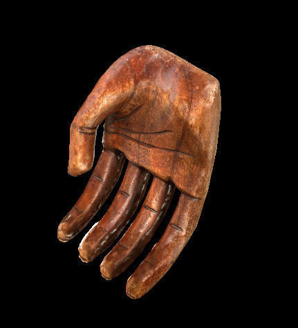 Wood Textured Hand free 3D model | CGTrader
