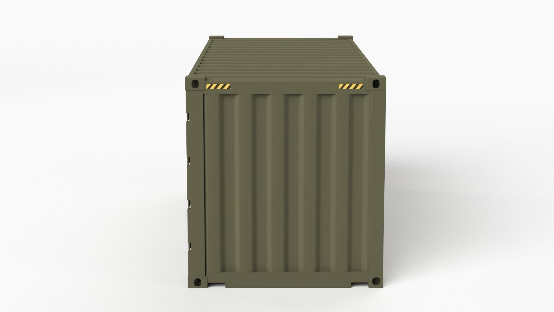 20 ft Military Containers Green Colour 3D model | CGTrader