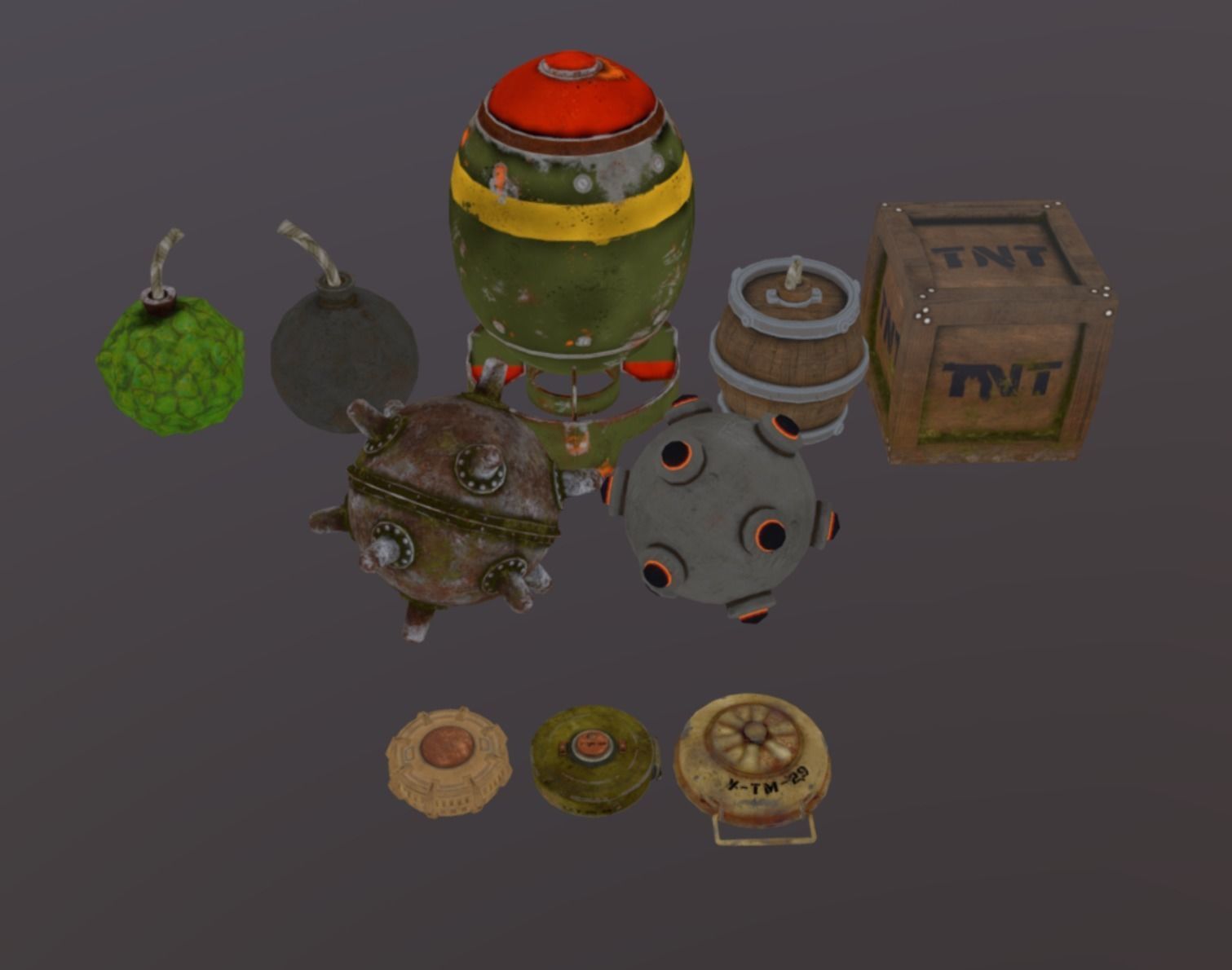 3D model Bomb Pack Volume1 VR / AR / low-poly | CGTrader