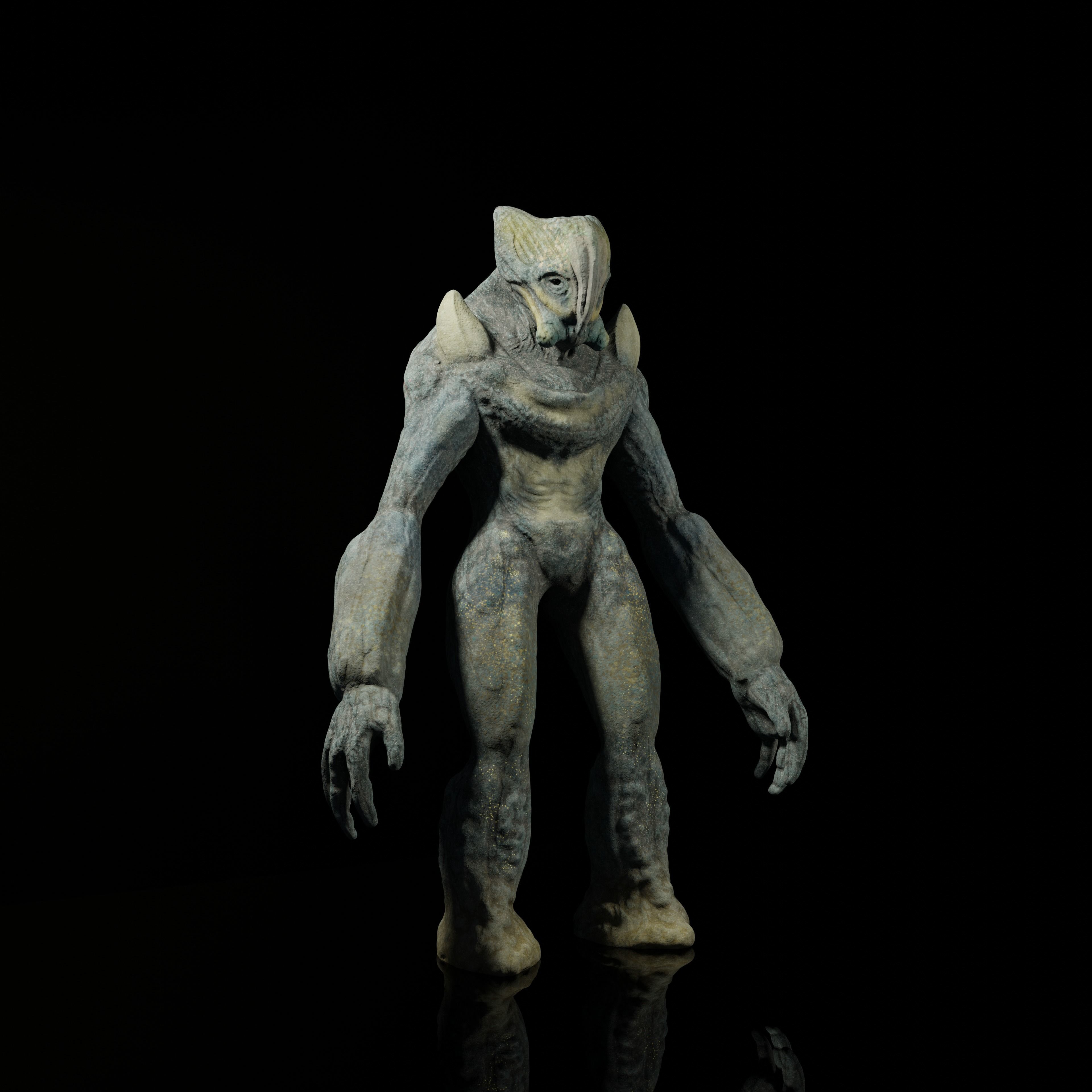 High detailed Creature Sculpture 3D model rigged | CGTrader