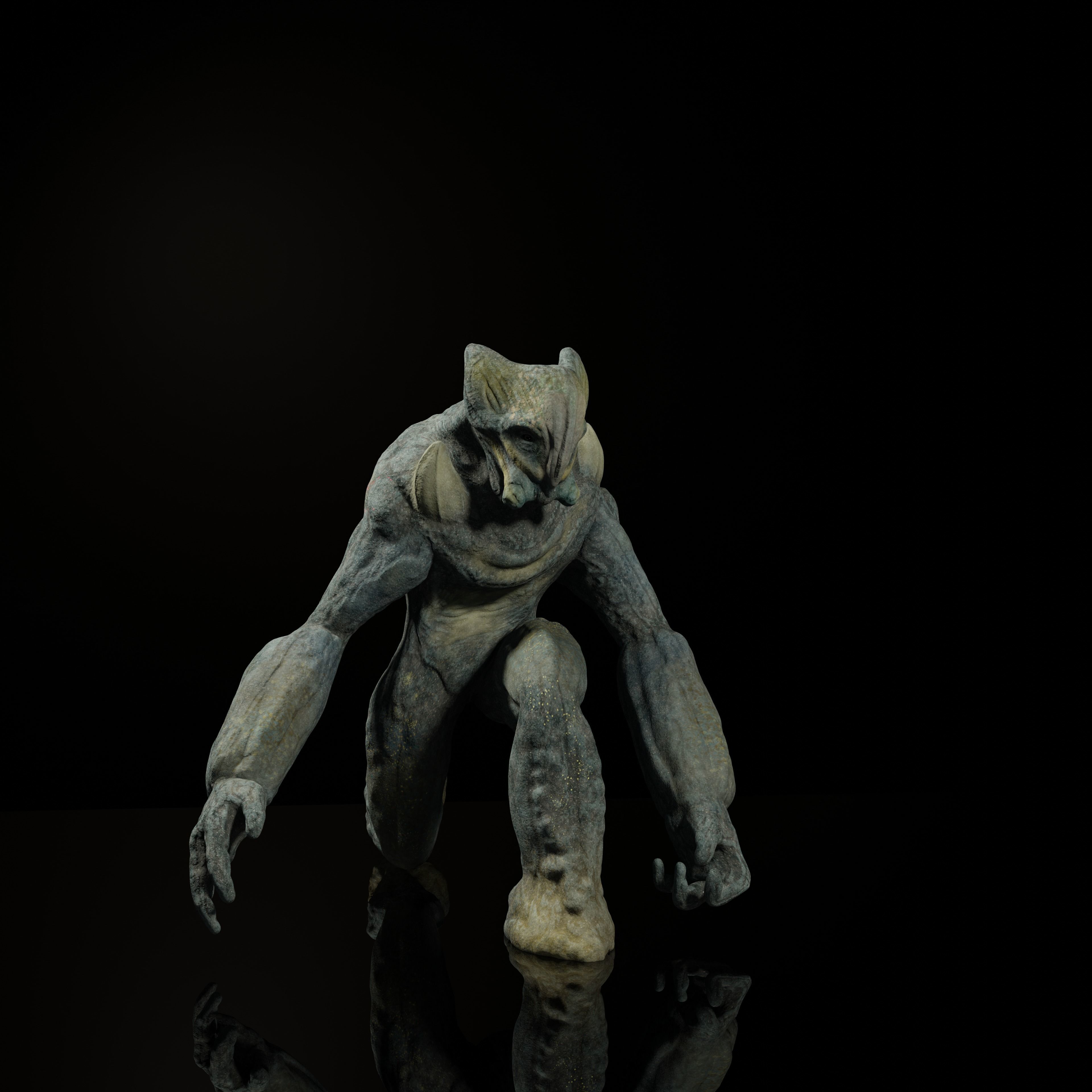 High detailed Creature Sculpture 3D model rigged | CGTrader