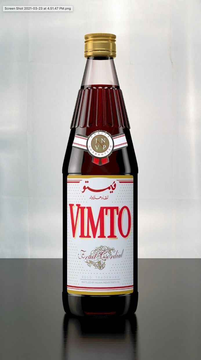 Vimto bottle of 3D model | CGTrader