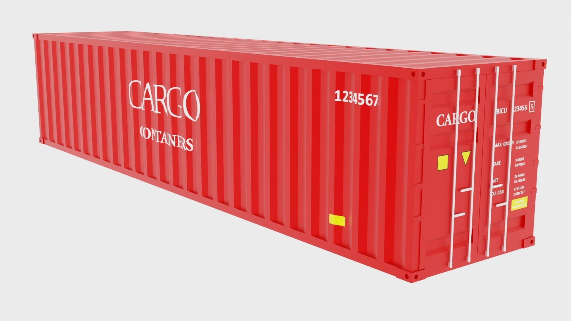 40ft Intermodal Container 3D model | CGTrader