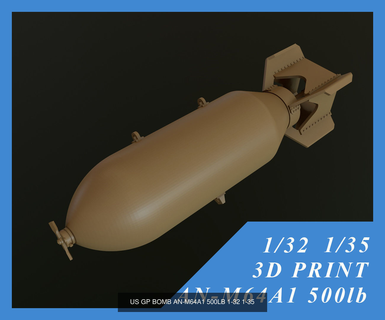 US GP BOMB WW2 100LB 500LB 1000LB 1-32 1-35 3D Model Collection | CGTrader