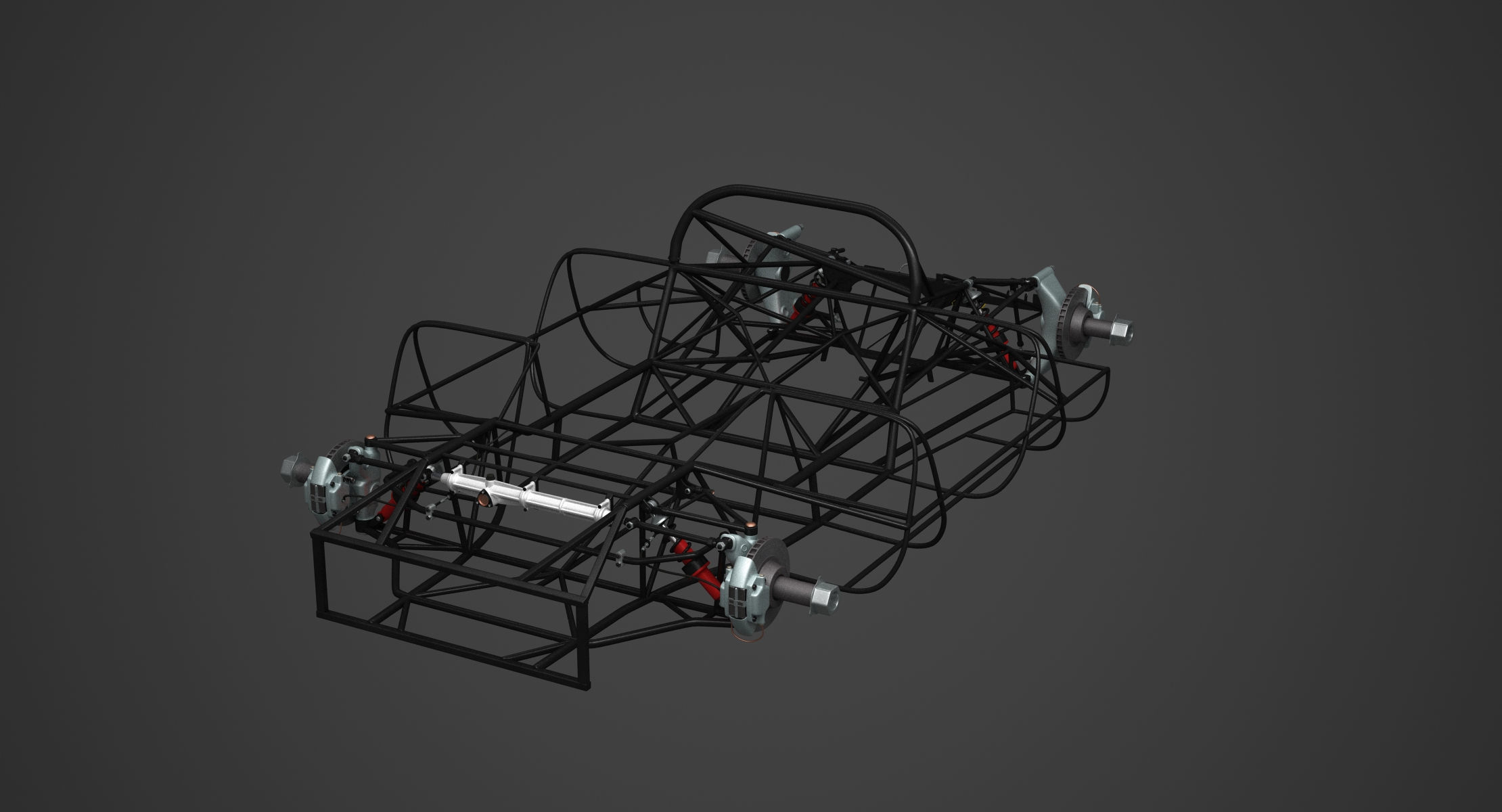 Chassis Frame - Ferrari 312p Spyder 3D model | CGTrader