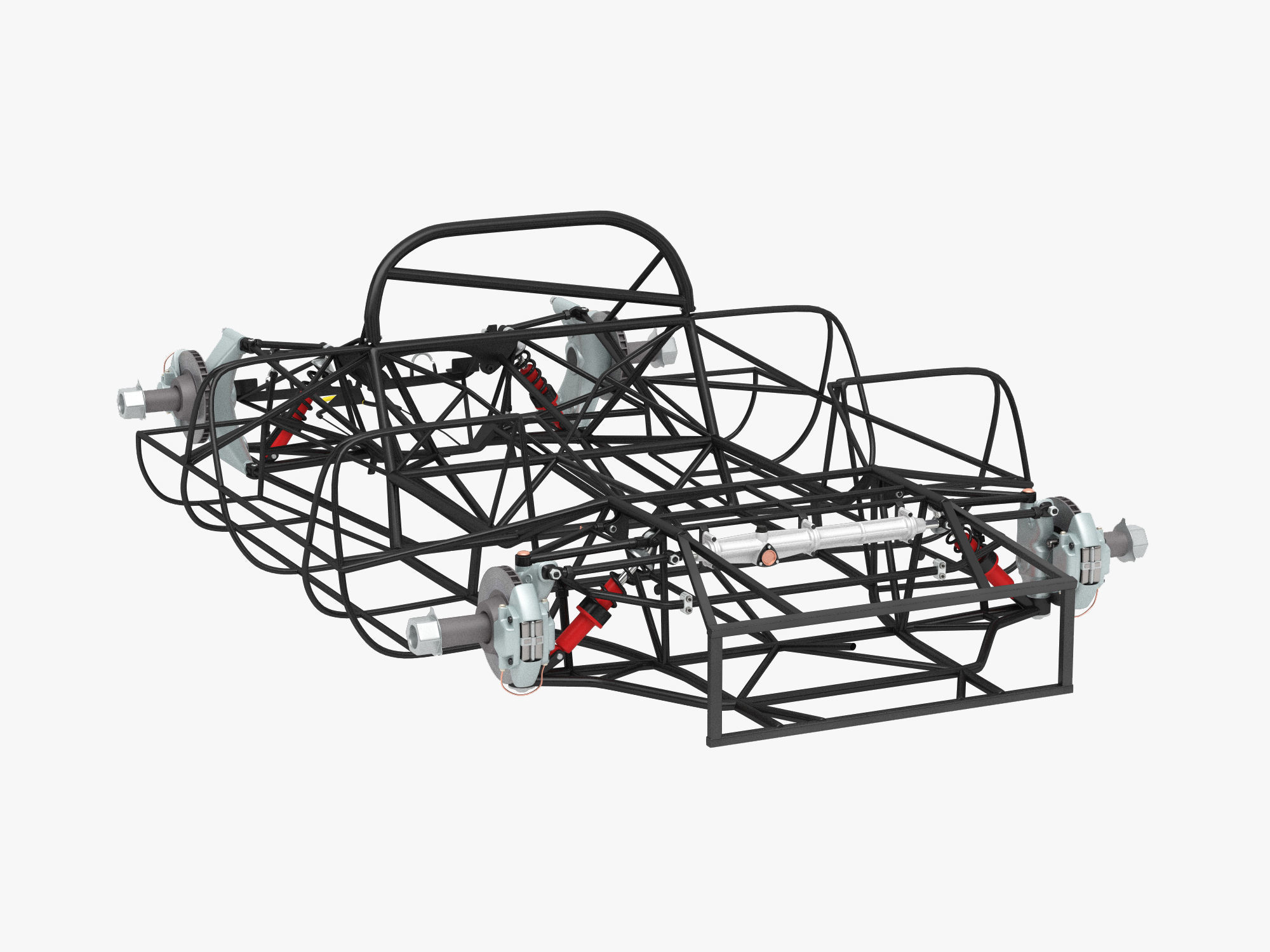 Chassis Frame - Ferrari 312p Spyder 3D model | CGTrader