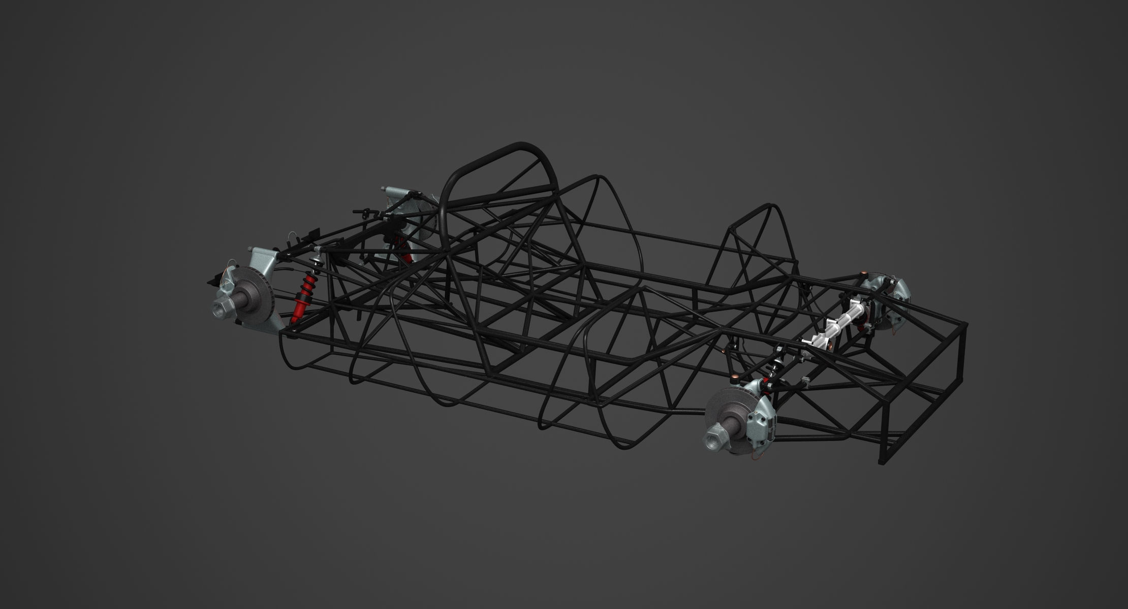 Chassis Frame - Ferrari 312p Spyder 3D model | CGTrader