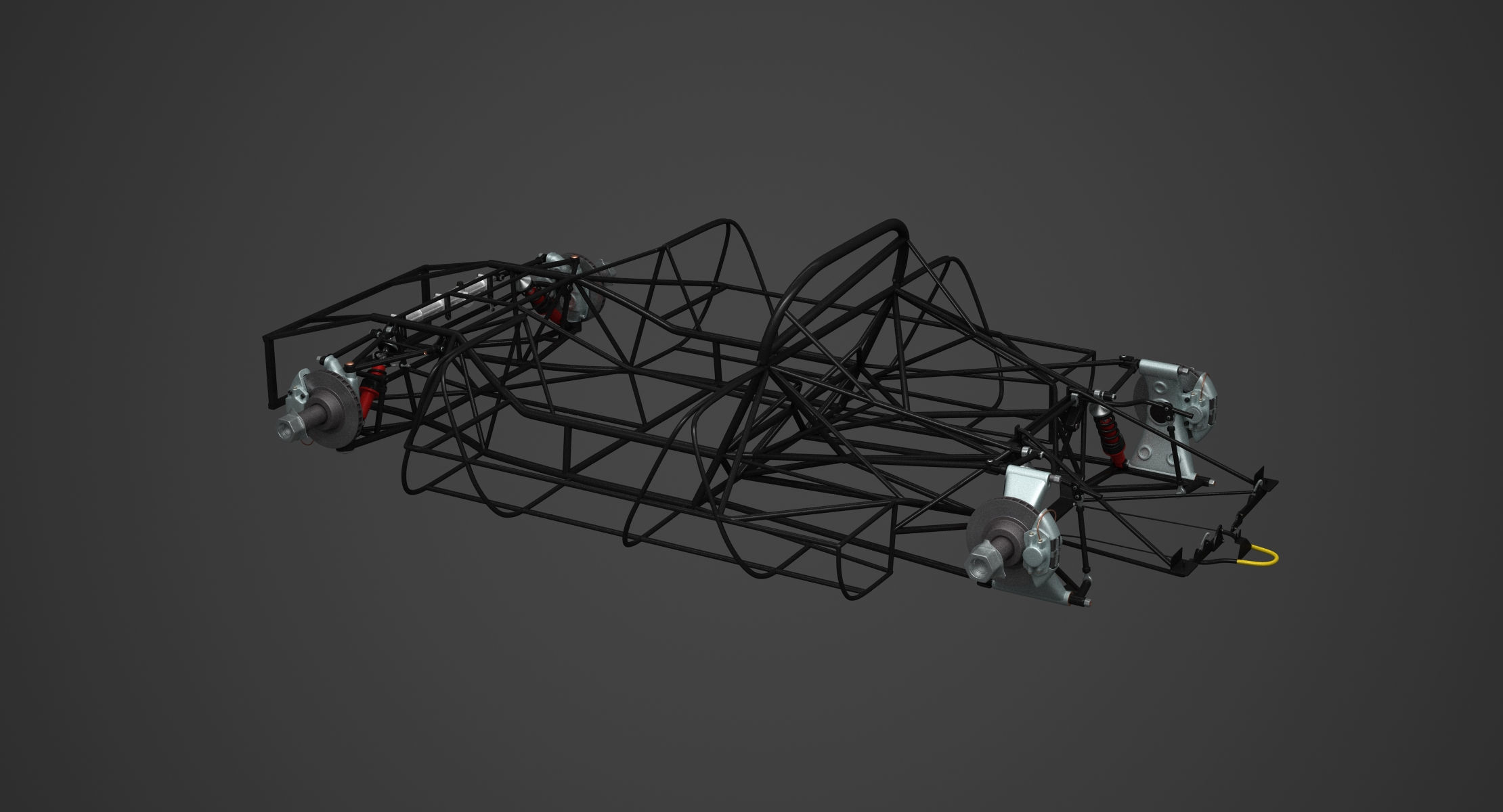 Chassis Frame - Ferrari 312p Spyder 3D model | CGTrader