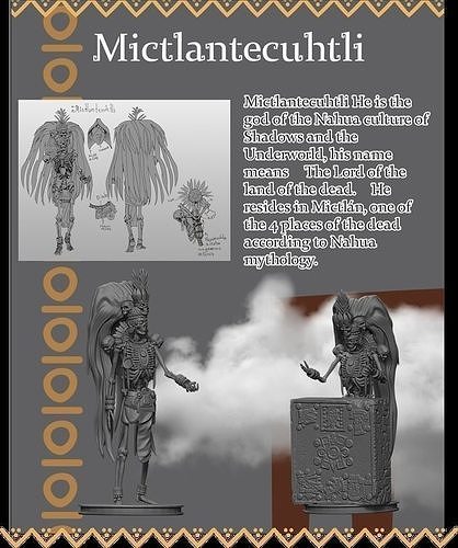Mictlantecutls miklantechuhi 3D model 3D printable | CGTrader