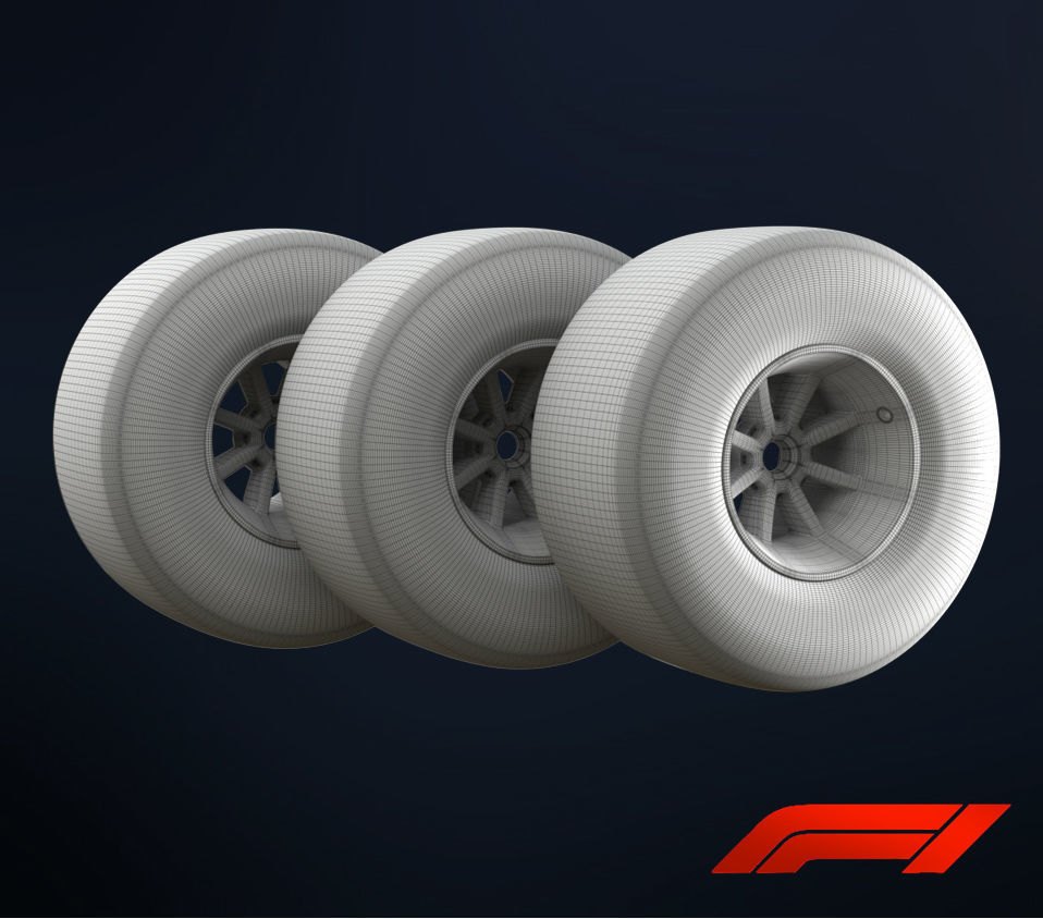 3D model Formula 1 Wheel - 3 different softness - VR / AR / low-poly ...