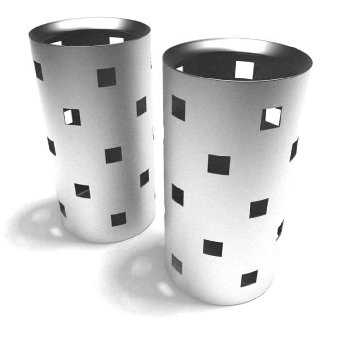 Cylinder Square Cutouts 3D model | CGTrader