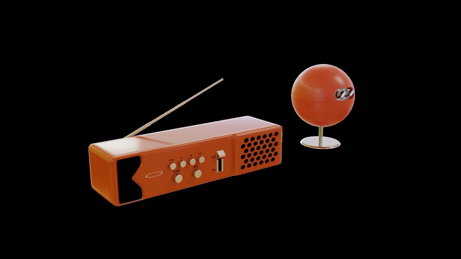 70s vintage radios 3D model | CGTrader