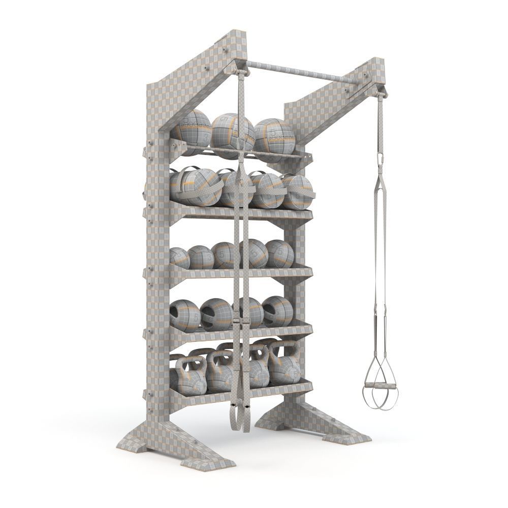 Torque Fitness - X-Create 1-Module Storage Wall 3D model | CGTrader