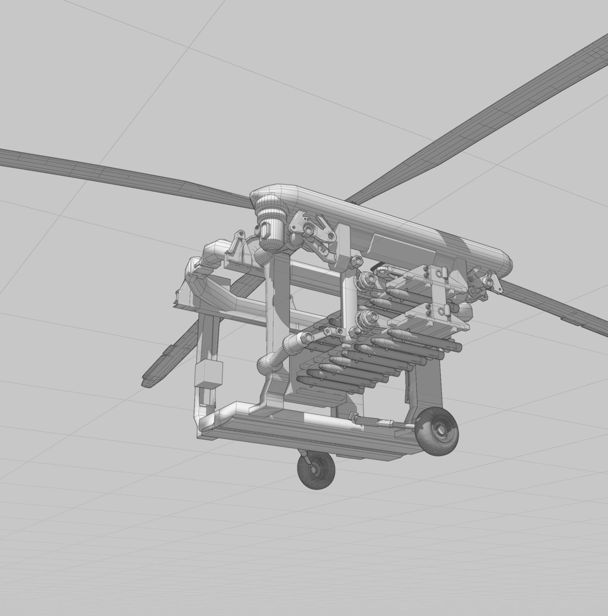 Helicopter Chain Launcher Module 3D model | CGTrader