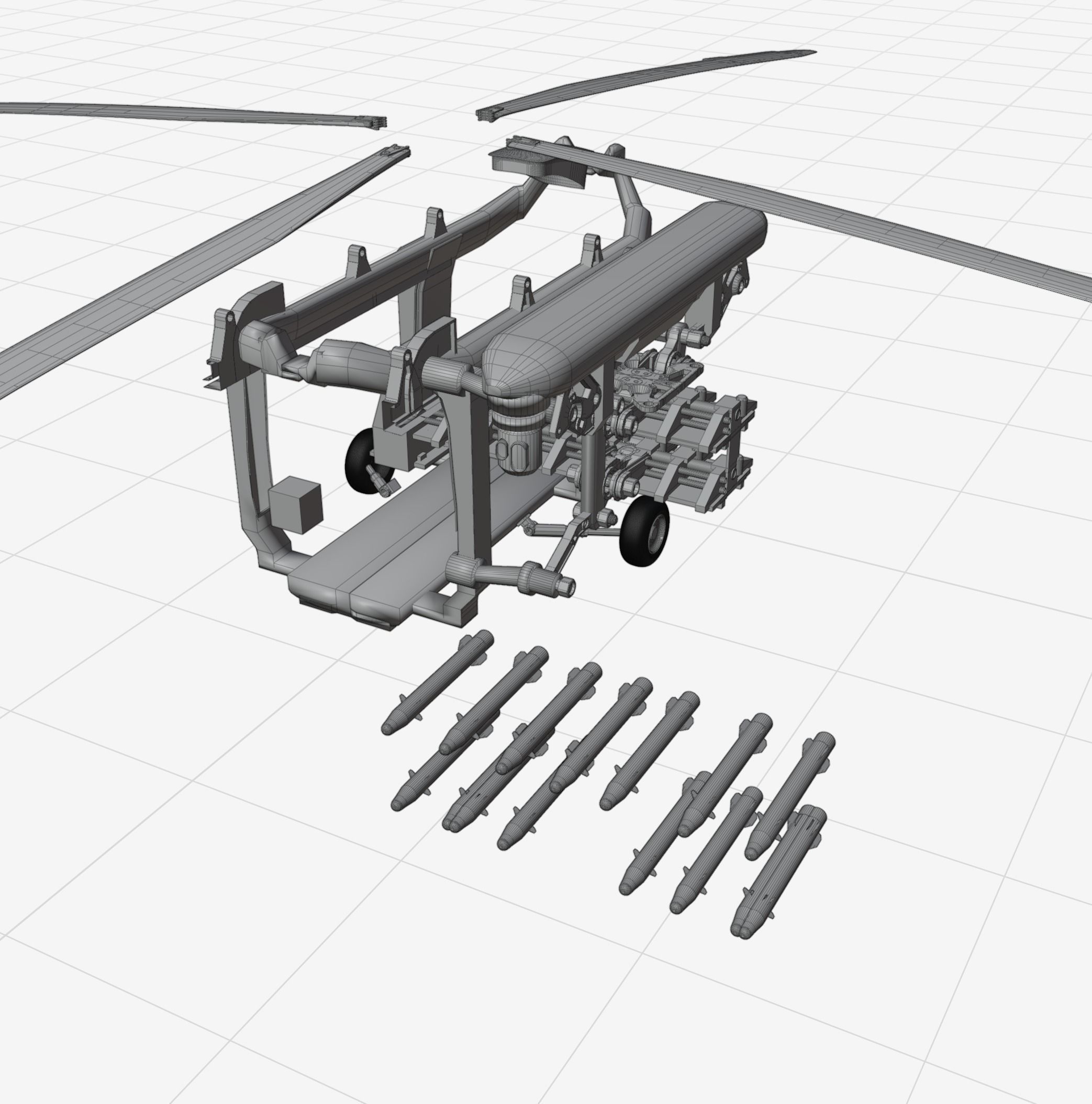 Helicopter Chain Launcher Module 3D model | CGTrader