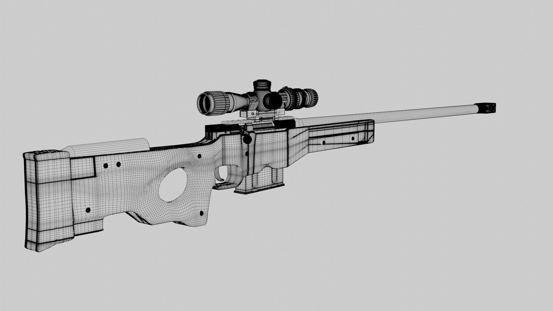 AWP 3D Model sniper rifle free 3D model | CGTrader
