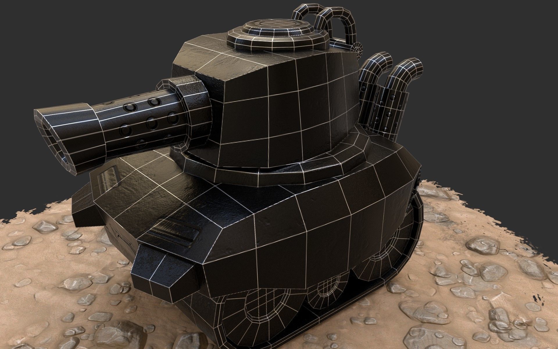 3D model Stylized Cartoon Tank VR / AR / low-poly | CGTrader