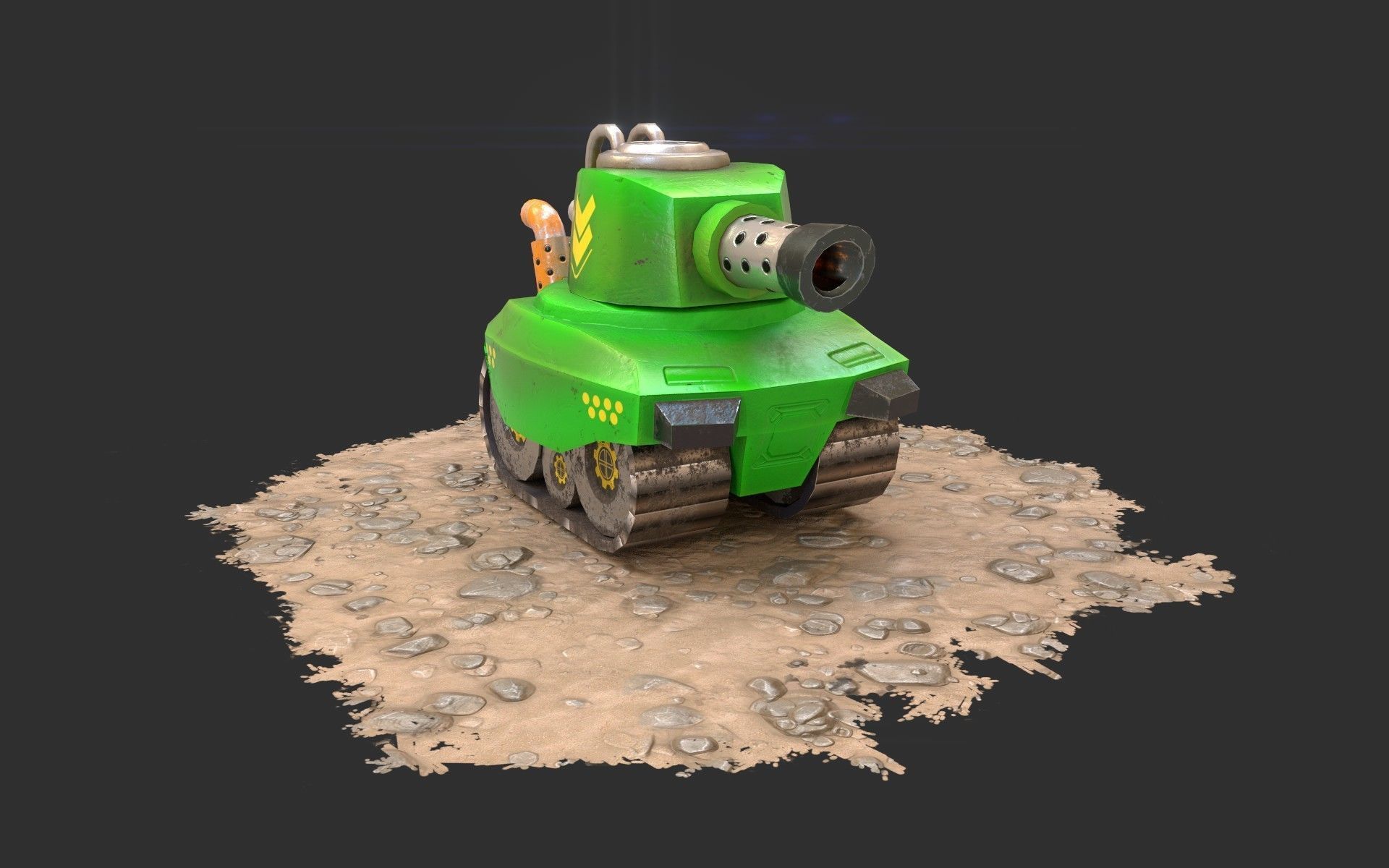 3D model Stylized Cartoon Tank VR / AR / low-poly | CGTrader