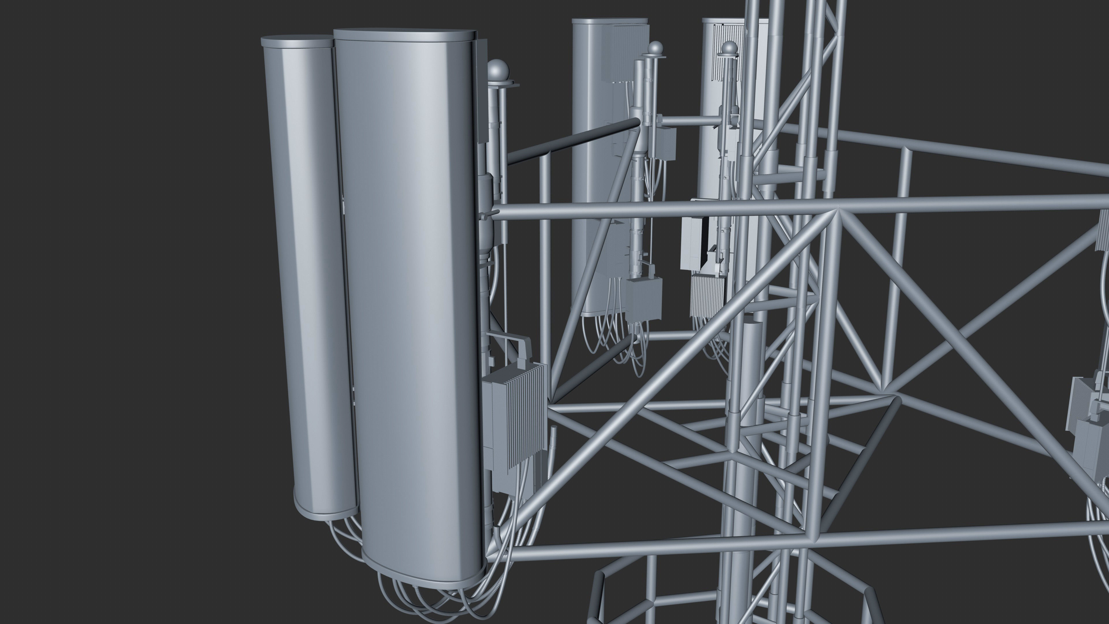 4G 5G Network Cell Transmitter Tower 3D model | CGTrader