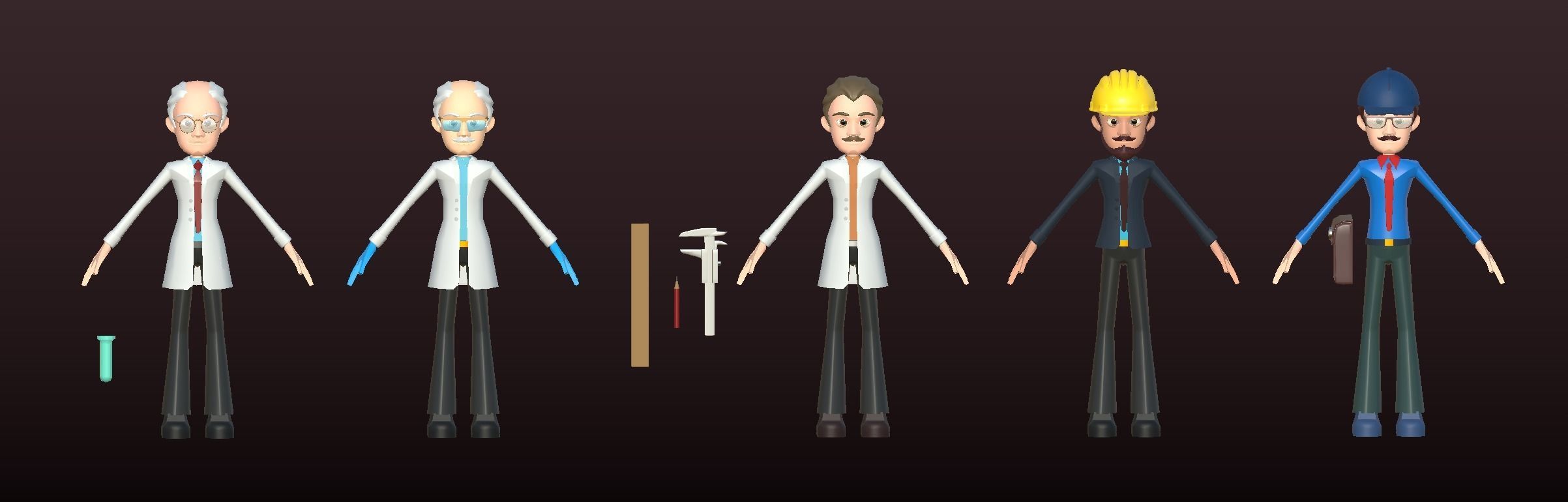 3D model Scientists VR / AR / low-poly | CGTrader