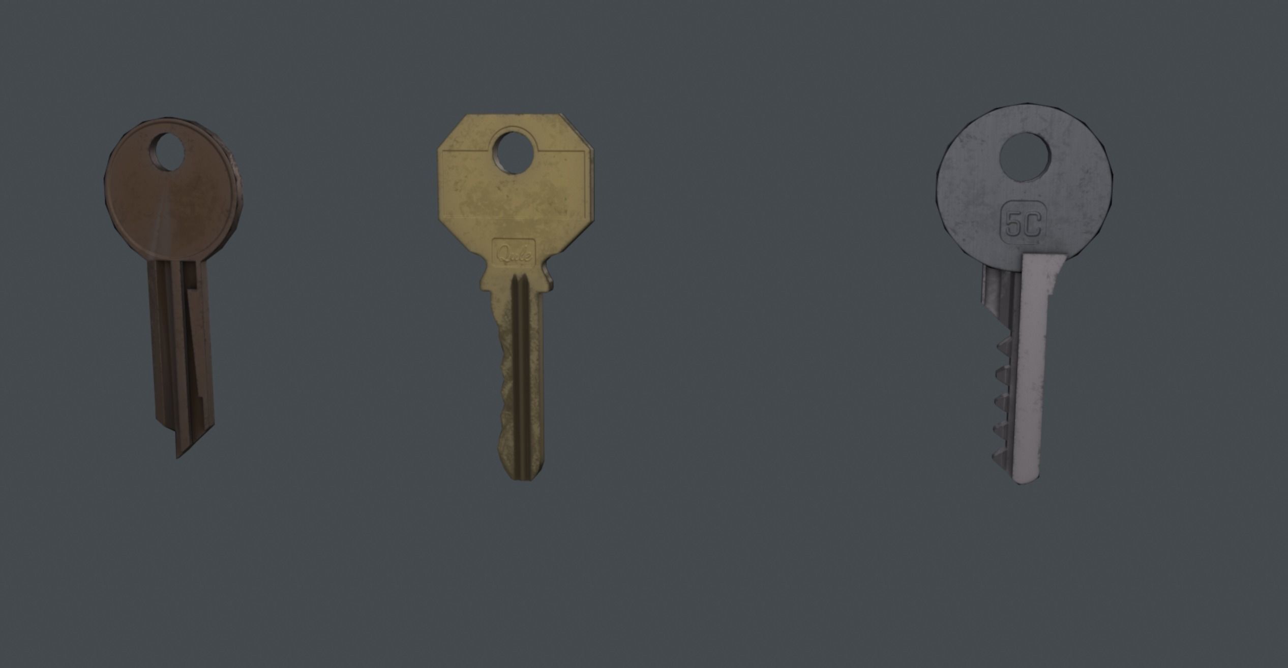 3D model Low poly game ready keys model key VR / AR / low-poly | CGTrader