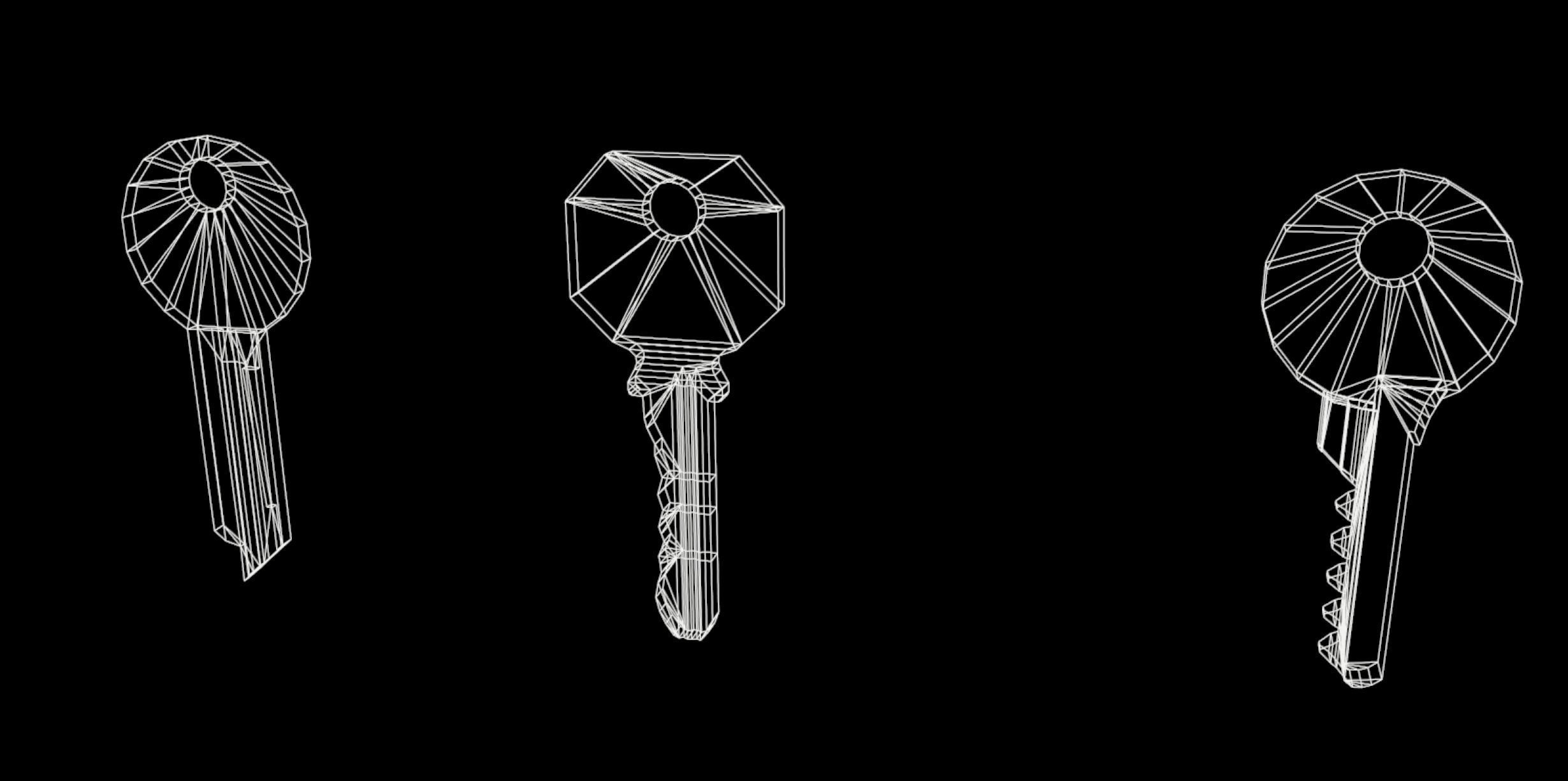 3D model Low poly game ready keys model key VR / AR / low-poly | CGTrader