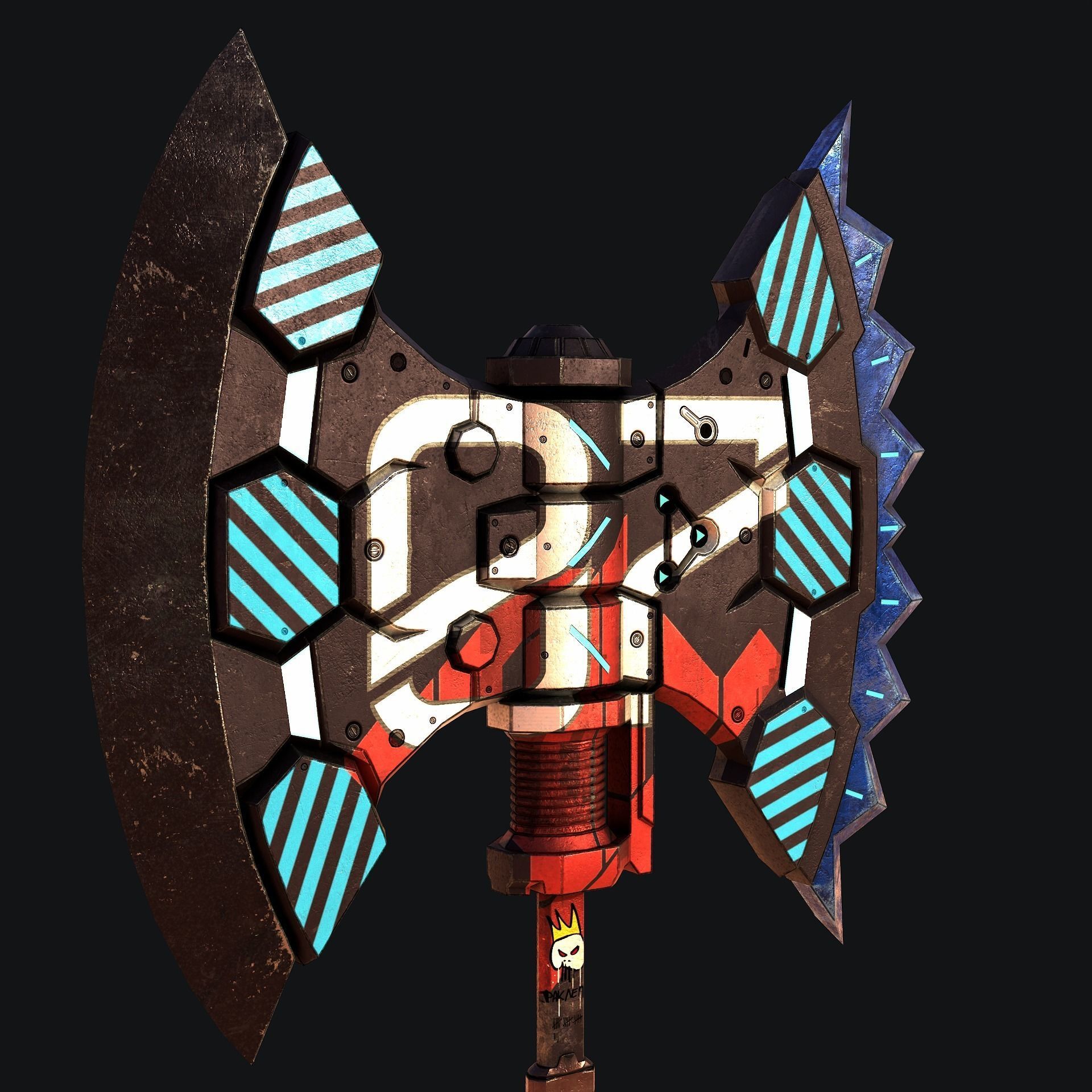 3D model Sci-Fi Axe V2 VR / AR / low-poly | CGTrader