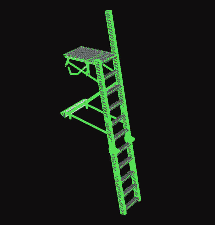 Ladder for Rafale Fighter 3D model animated | CGTrader