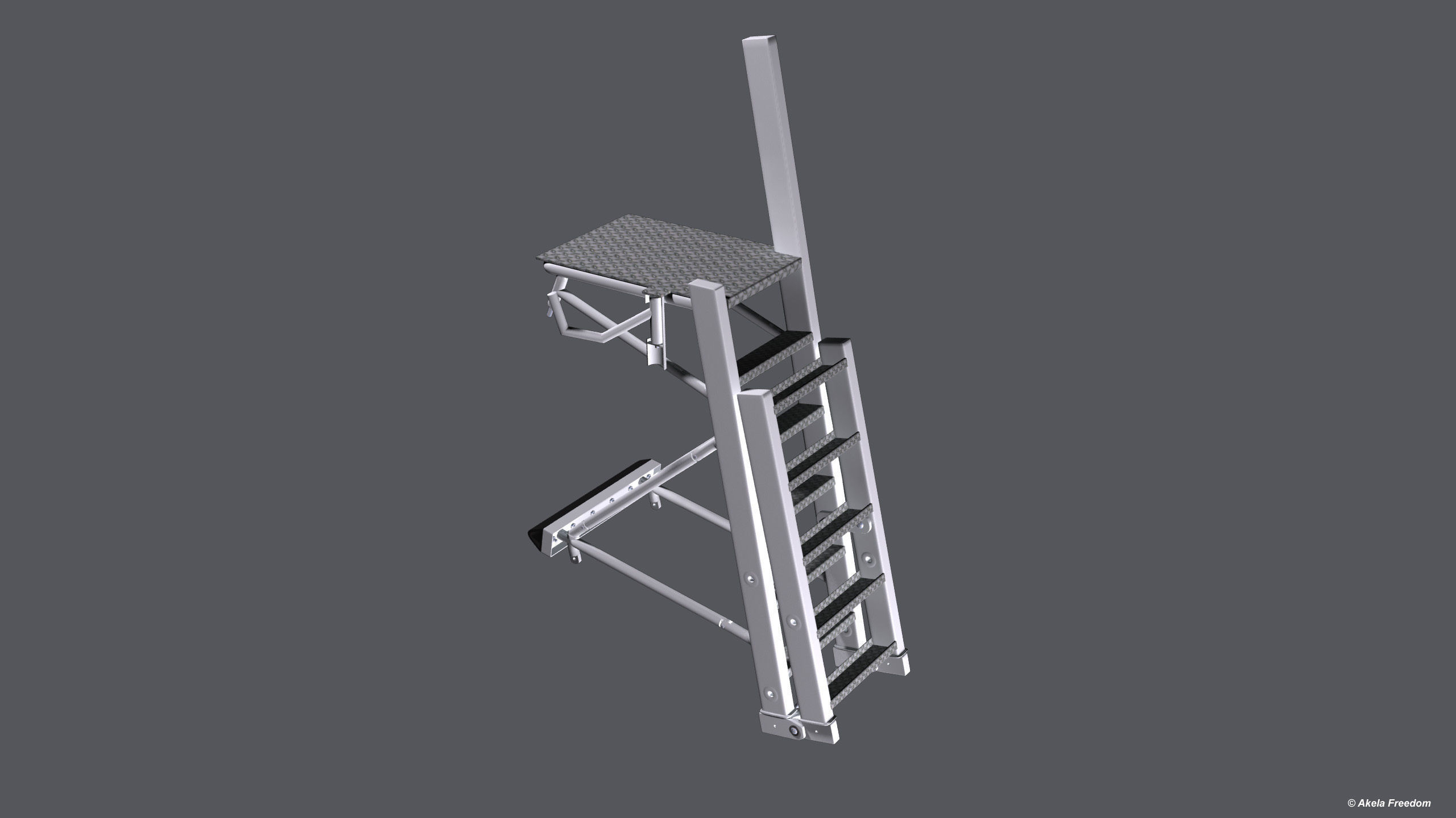 Ladder for Rafale Fighter 3D model animated | CGTrader