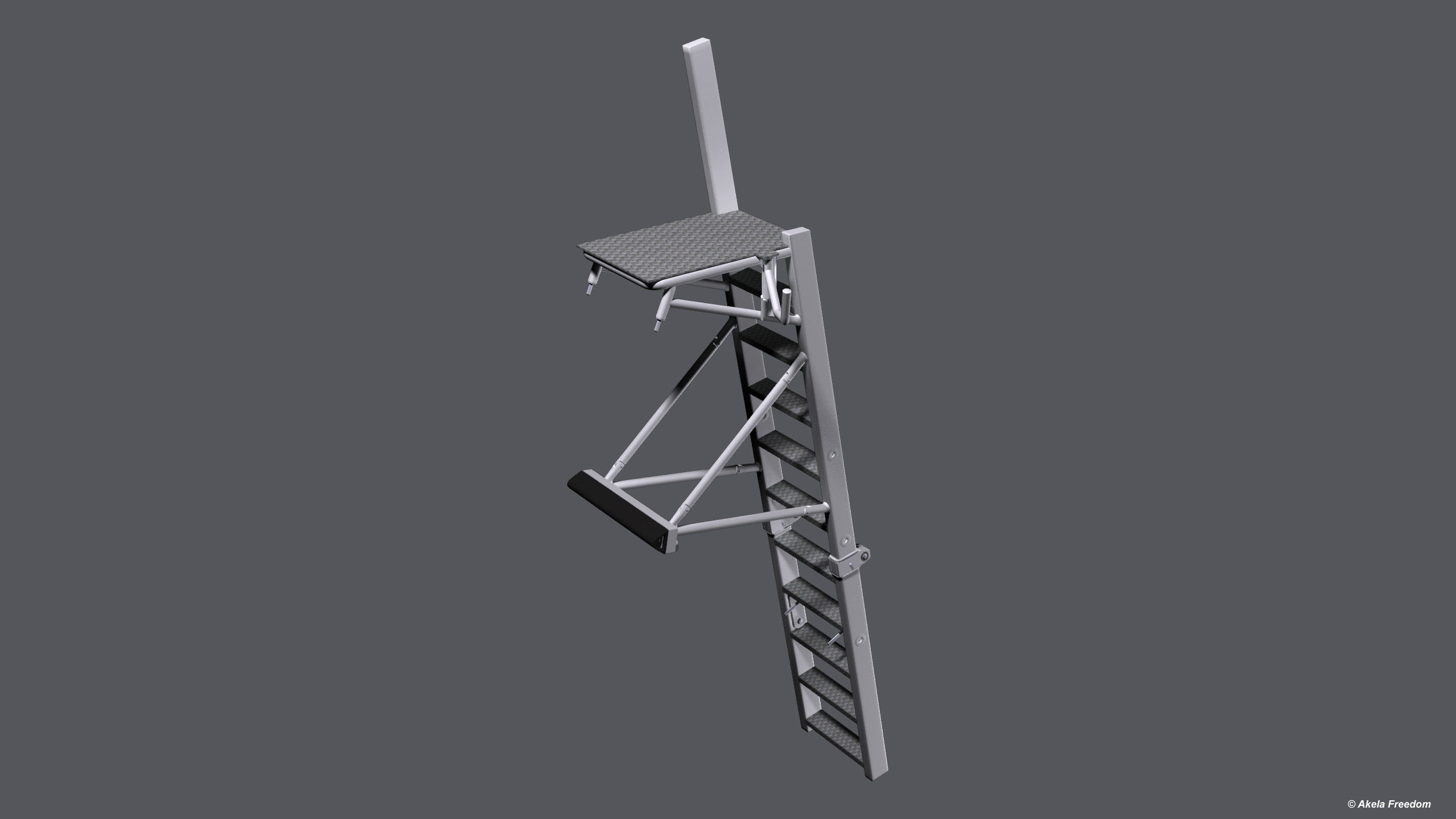 Ladder for Rafale Fighter 3D model animated | CGTrader