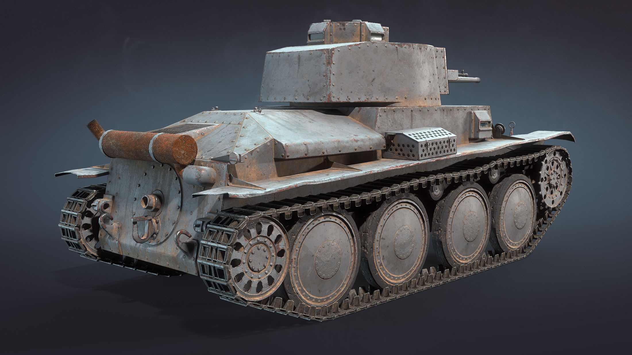 3D model Tank PzKpfw 38t or LT vz38 VR / AR / low-poly | CGTrader