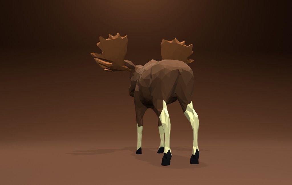 3D model Moose Cartoon Lowpoly VR / AR / low-poly | CGTrader
