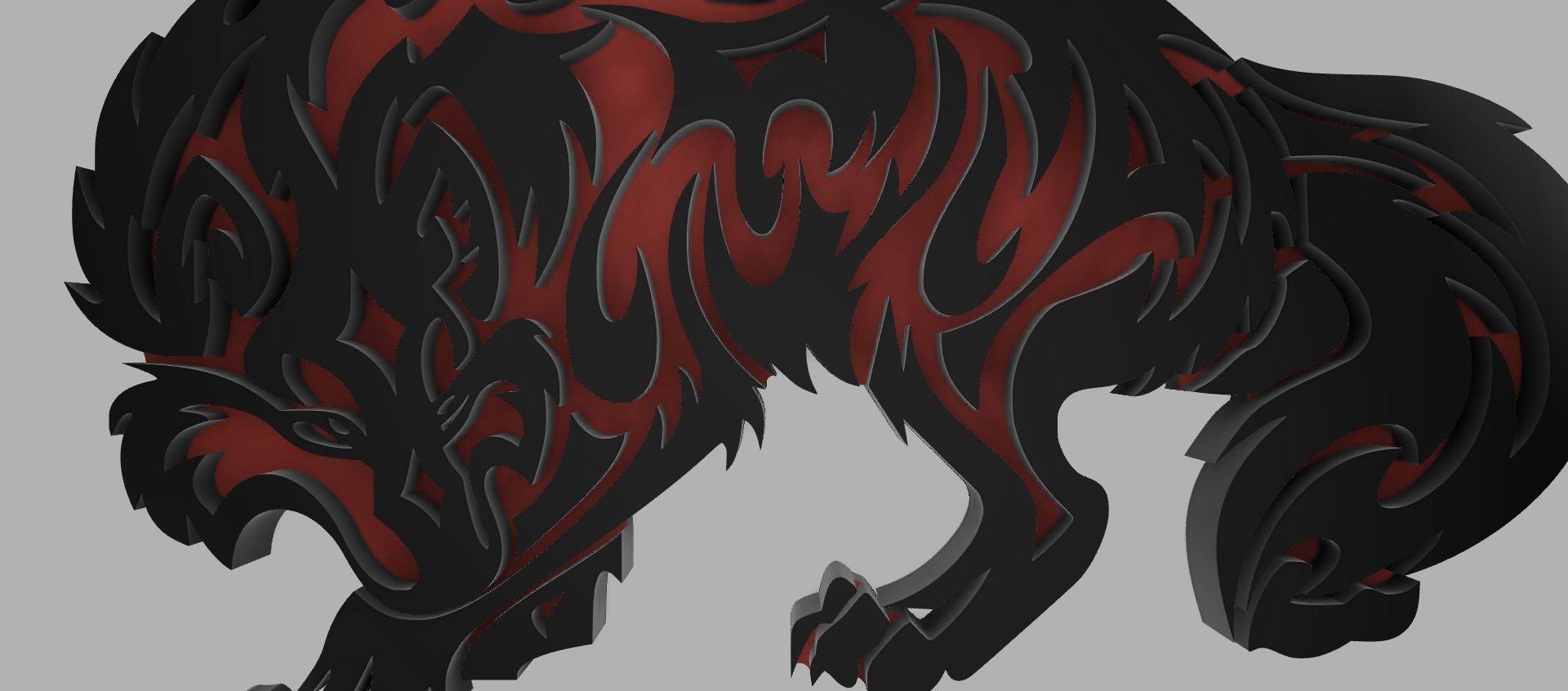 Printable Wolf 3D model 3D printable | CGTrader