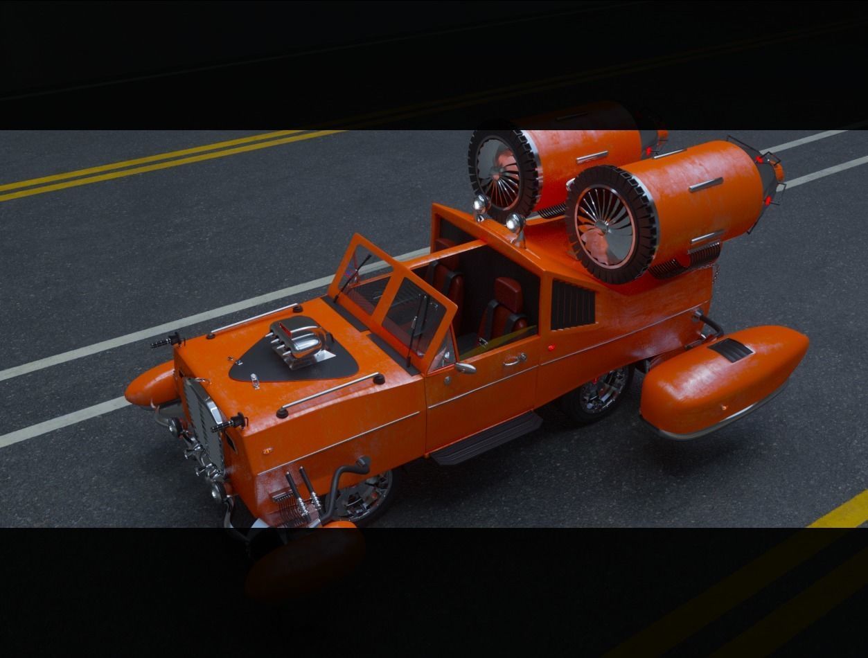 3D SUPER FLYING CAR 3D model | CGTrader