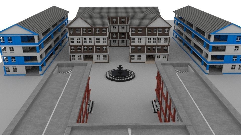 School environment 3D model | CGTrader
