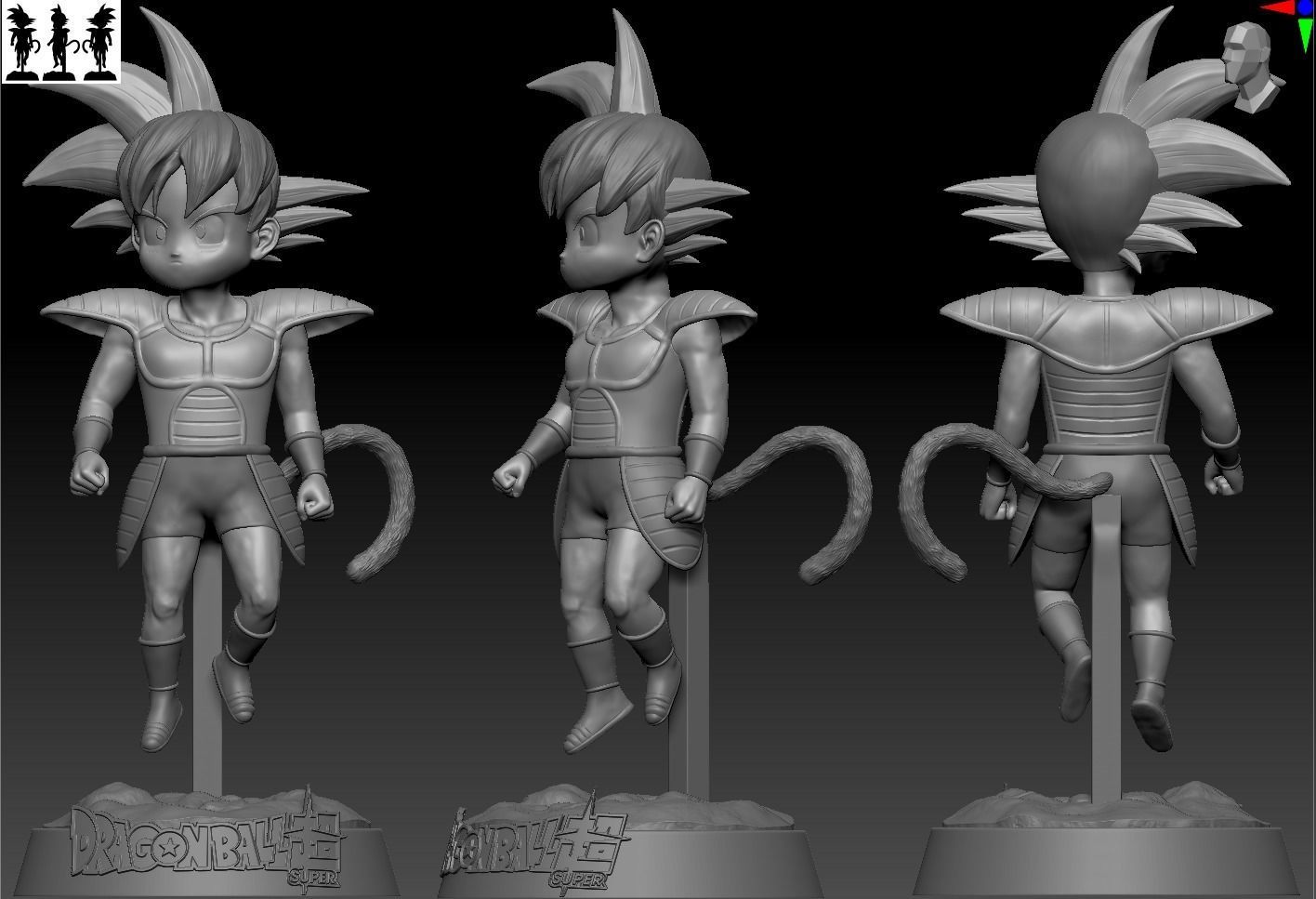 Dragon Ball Super kid Goku 3D model 3D printable | CGTrader