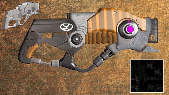 Futuristic Gun 3D model | CGTrader