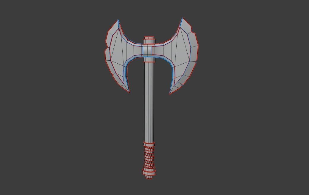 3D model Double-Sided Axe VR / AR / low-poly | CGTrader