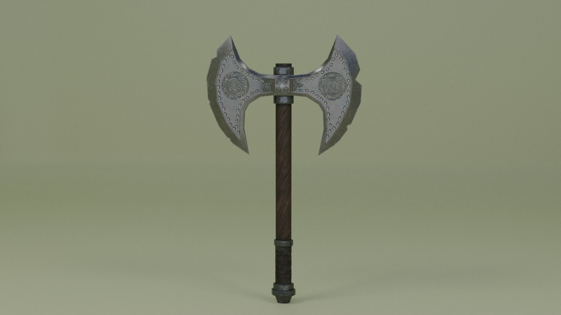 3D model Double-Sided Axe VR / AR / low-poly | CGTrader