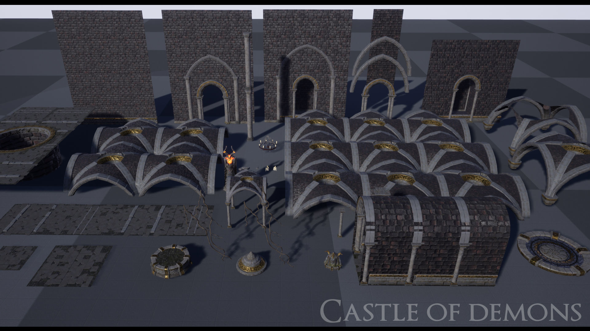 3D model Demon Castle Labyrinth UE4 project VR / AR / low-poly | CGTrader