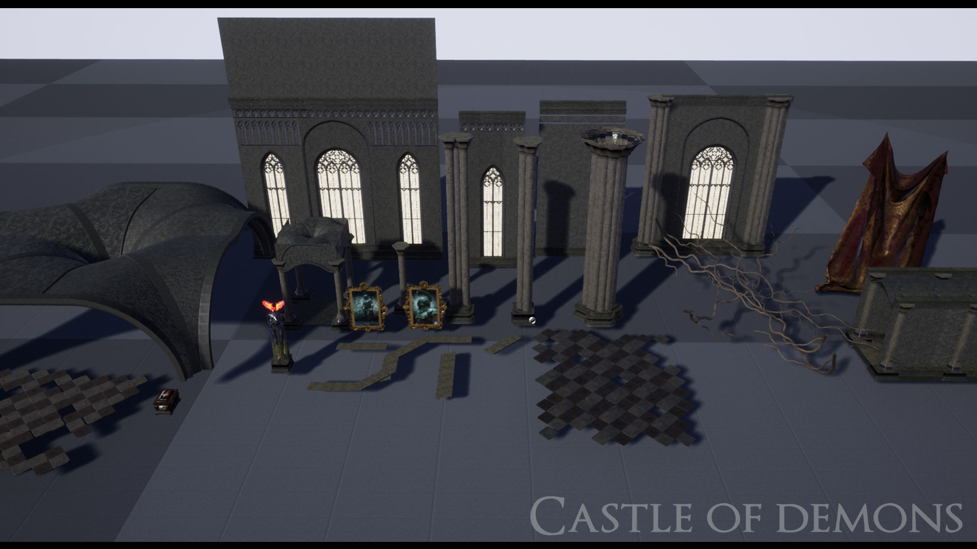3D model Demon Castle Labyrinth UE4 project VR / AR / low-poly | CGTrader
